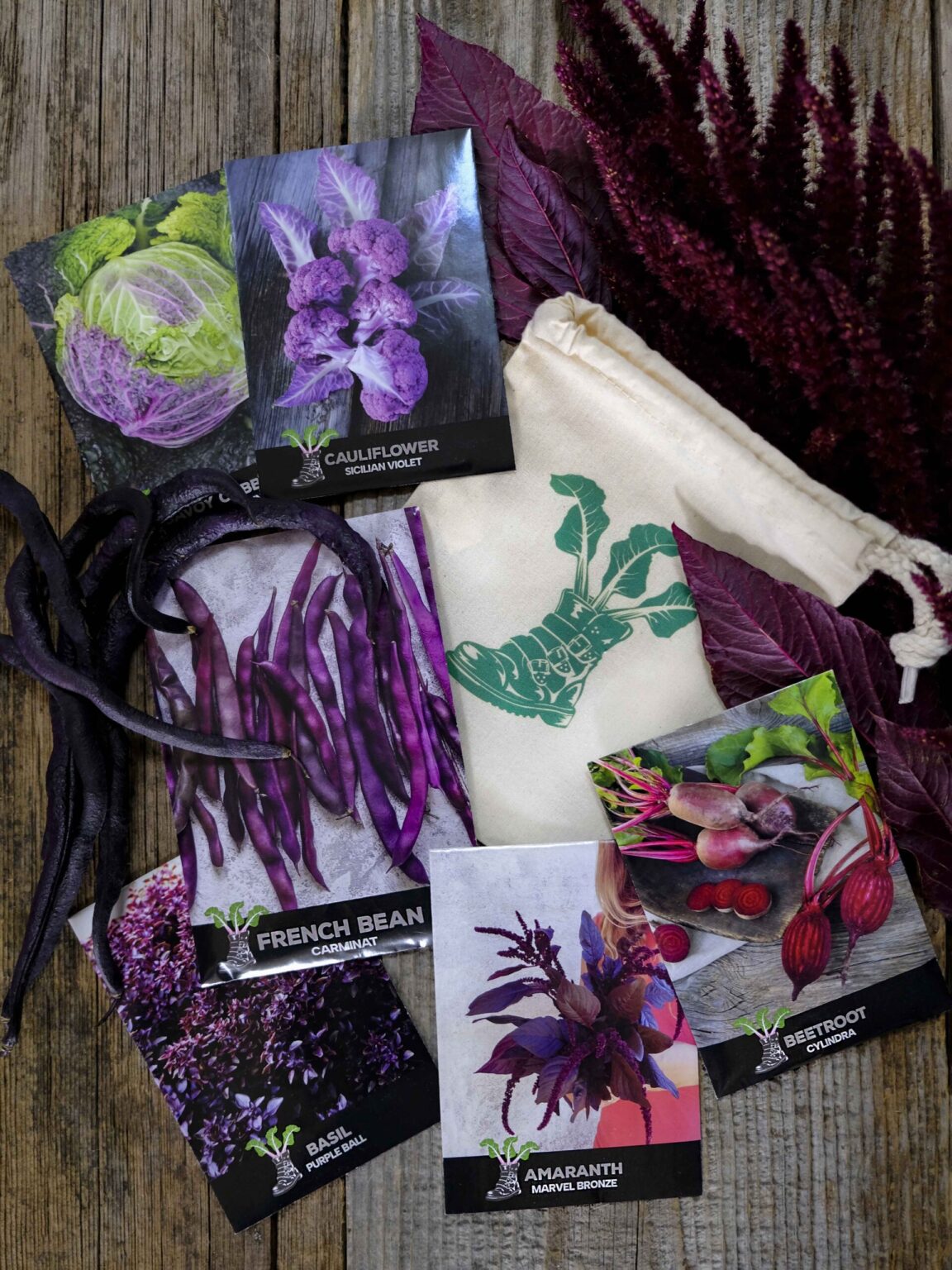 Buy Purple Veg Pack (with gift bag) Seeds | She Grows Veg